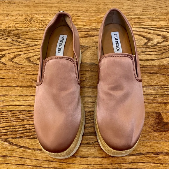 Steve Madden | Shoes | Steve Madden Kenning Pink Satin Espadrilles ...